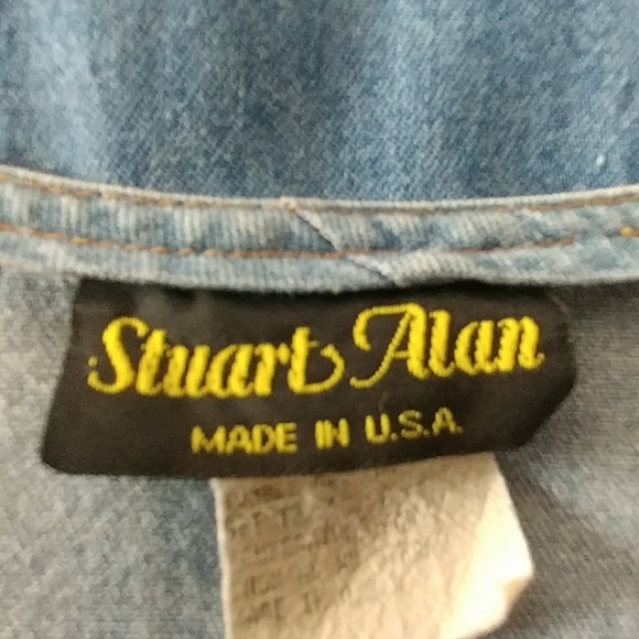 Stuart Alan | Dresses | Vintage Stuart Alan Denim Vest Dress Pleated Sz ...